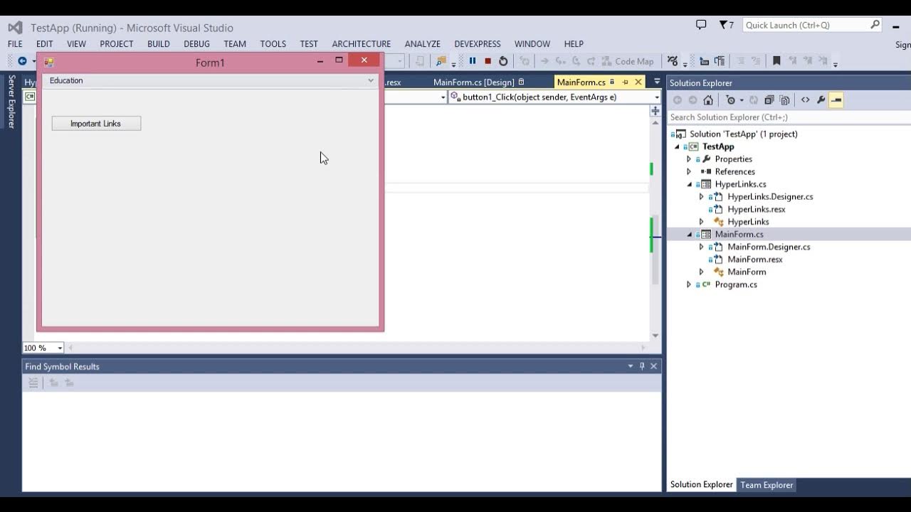 How to create HyperLink in Winform using LinkLabel - YouTube