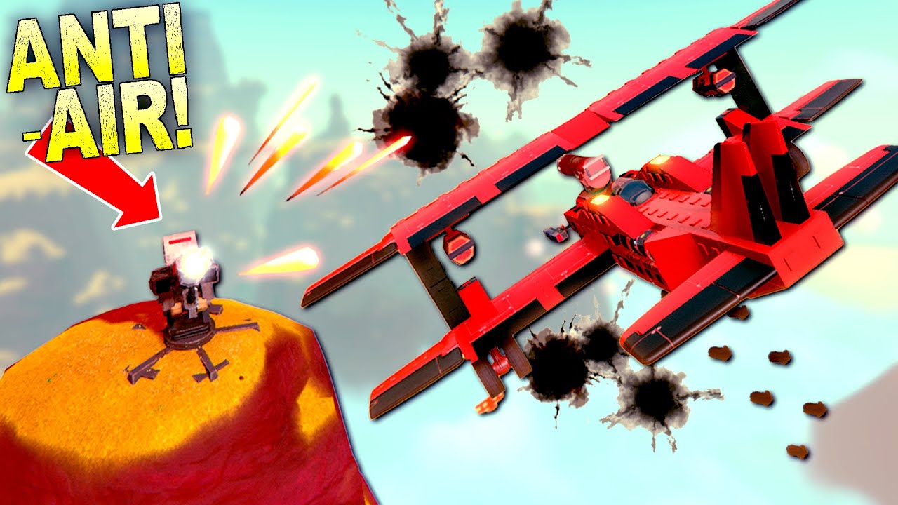 Bomber Biplane VS Anti-Air Flak Cannons! [Trailmakers Airborne 5] - YouTube