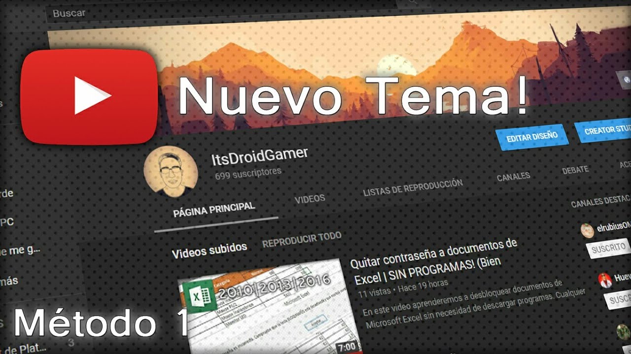 Nueva interfaz de YouTube ¡Increible! | Como obtenerla? (PC) (Método 1 ...