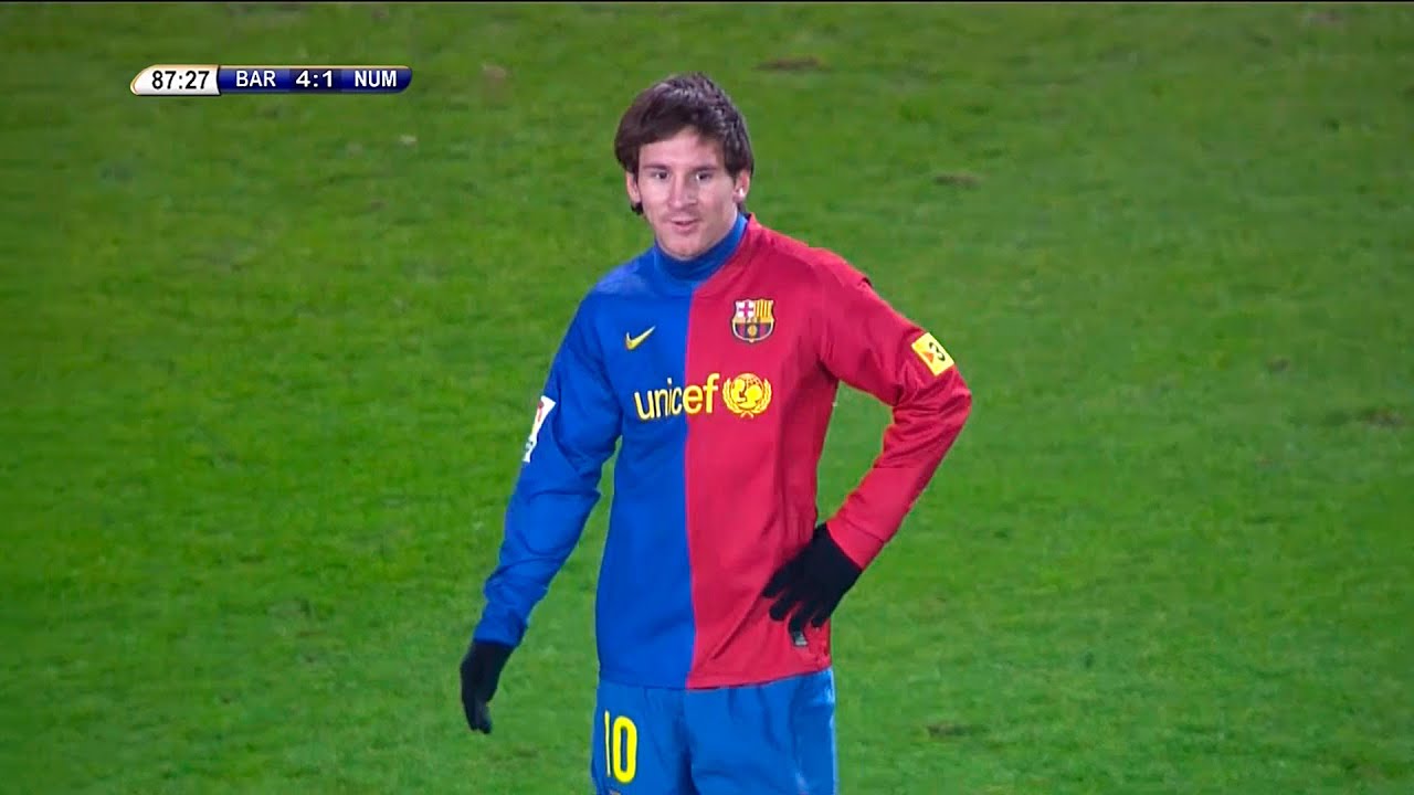 Lionel Messi Brace vs Numancia (Home) 2008-09 English Commentary HD ...