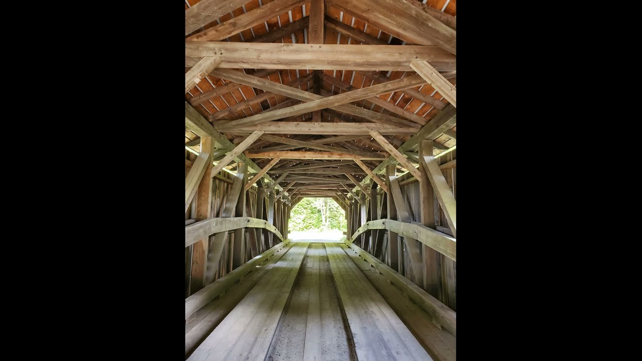 Alden Bryan Brewster River Trail from covered bridge through trail ...