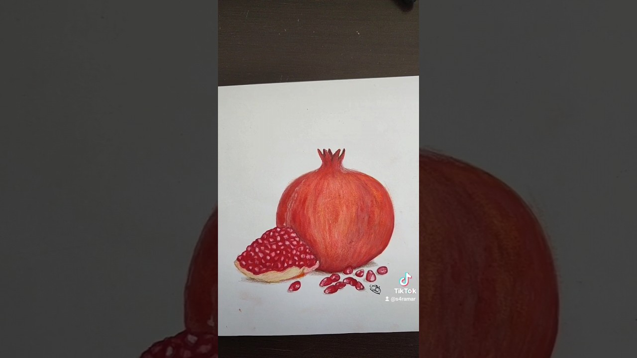 dibujando una granada #drawing #art #dibujo #arte #granada - YouTube