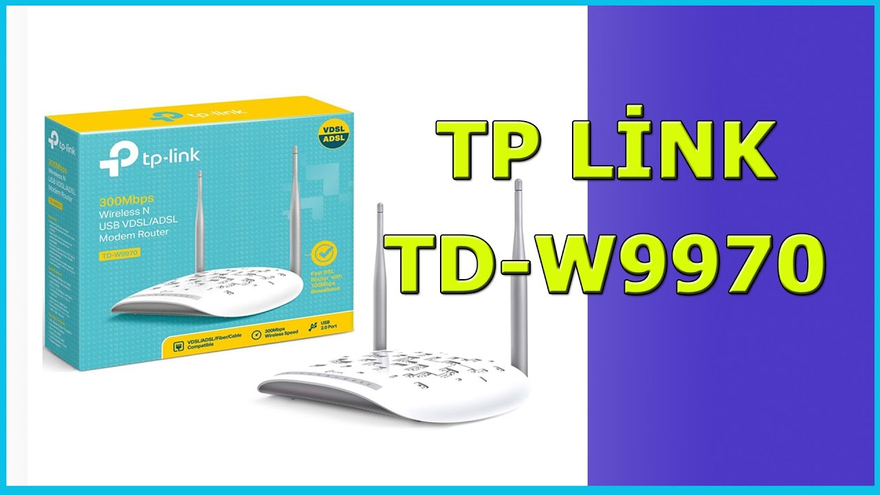 TP LİNK TD-W9970 VDSL MODEM - YouTube