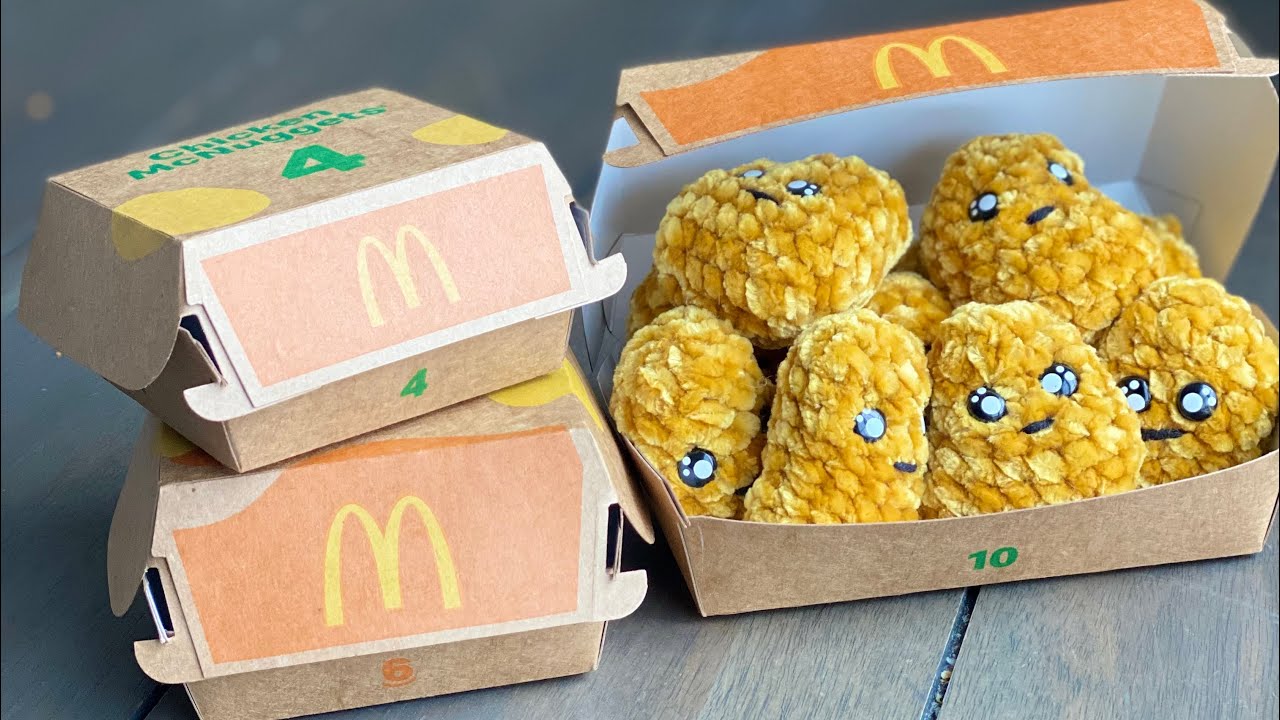 Full chicken nugget tutorial. Pattern also available.🍗 - YouTube