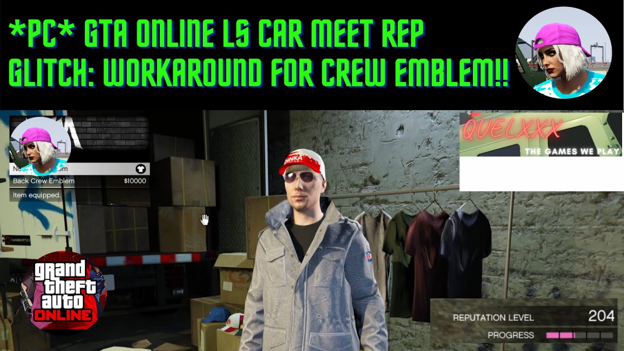 *PATCHED* GTA Online LS Car Meet Rep Glitch Repeatedly Buy Crew Emblem ...