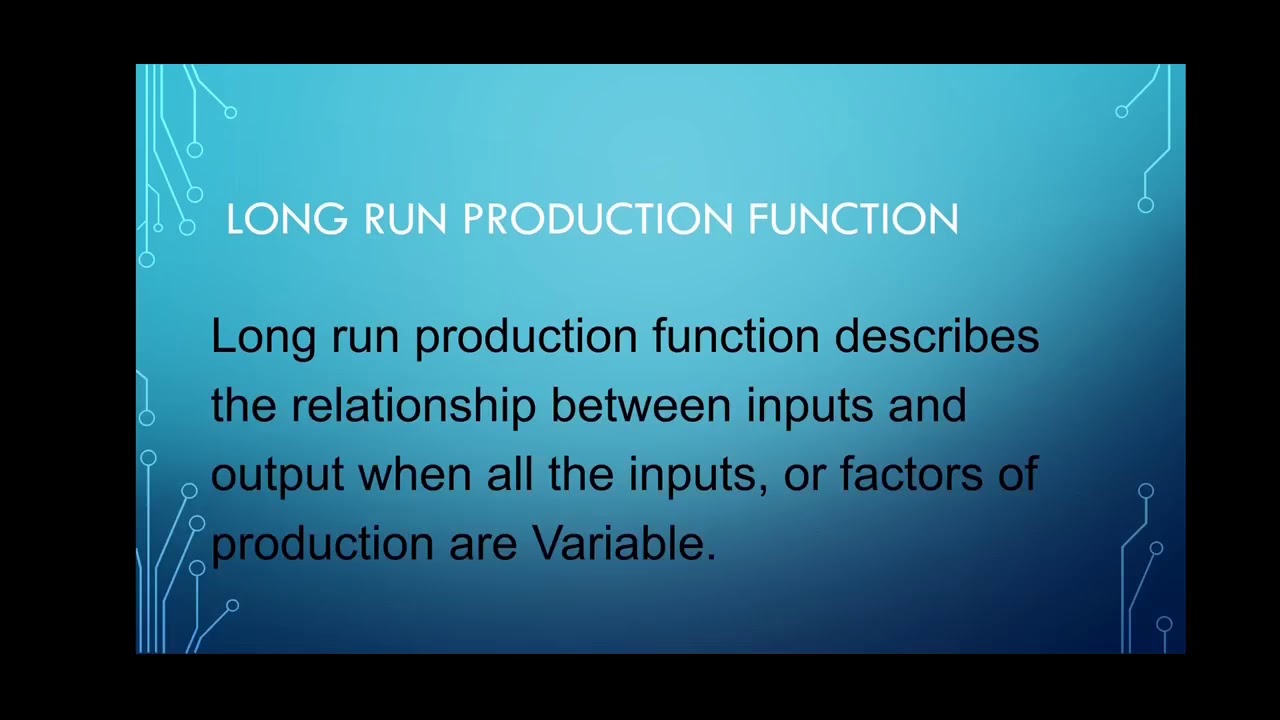 LAW OF RETURNS TO SCALE..Long run production function - YouTube