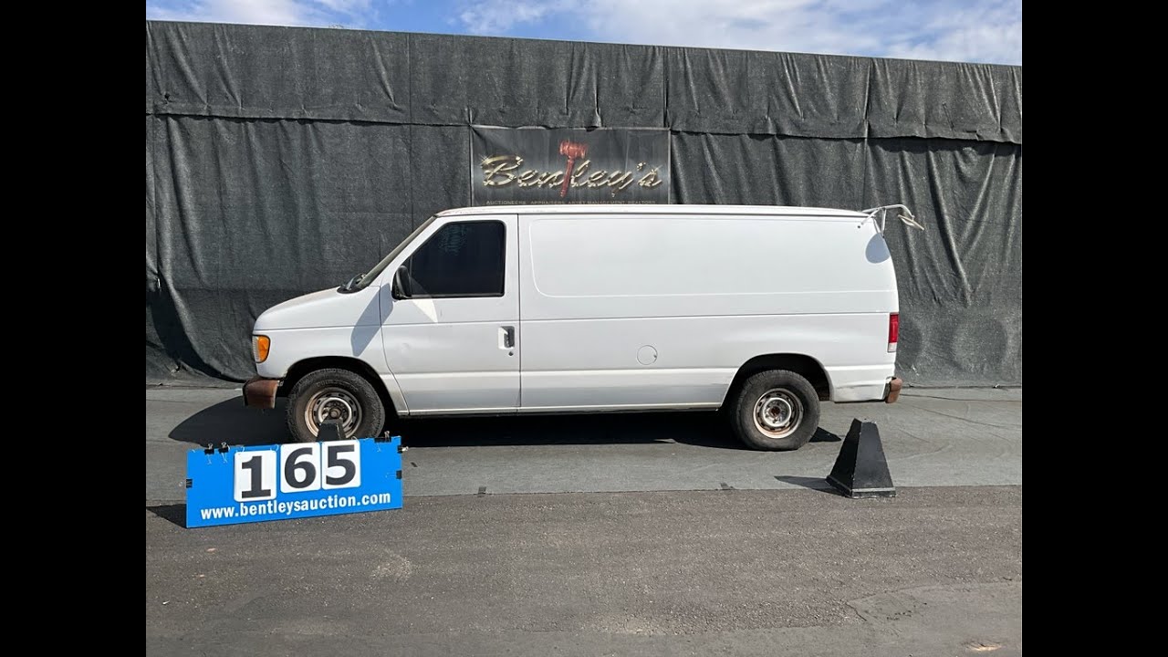 2419-NM LOT #165 - 2000 FORD E-150 CARGO VAN 139,065 MILES - YouTube