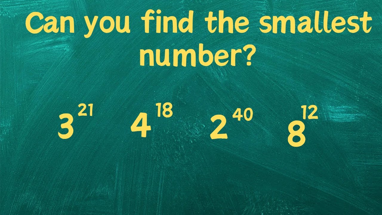 Find the smallest number ! Interesting math problem #mathematics - YouTube