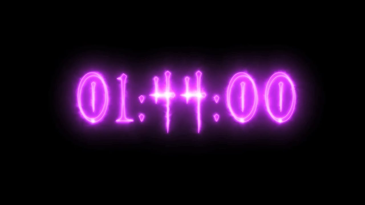 Purple vampire neon timer 104 minutes stopwatch - YouTube