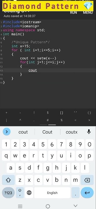 Diamond Pattern Cpp Setw Library Diamond Cpp Pattern Viralshorts Coding Viral Setwlibrary