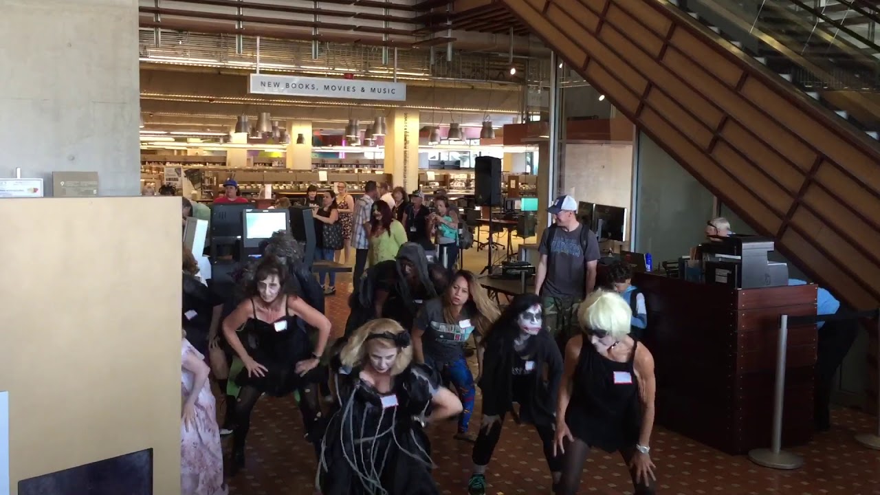 Thrill The World, Thriller Flash Mob, San Diego Central Library ...