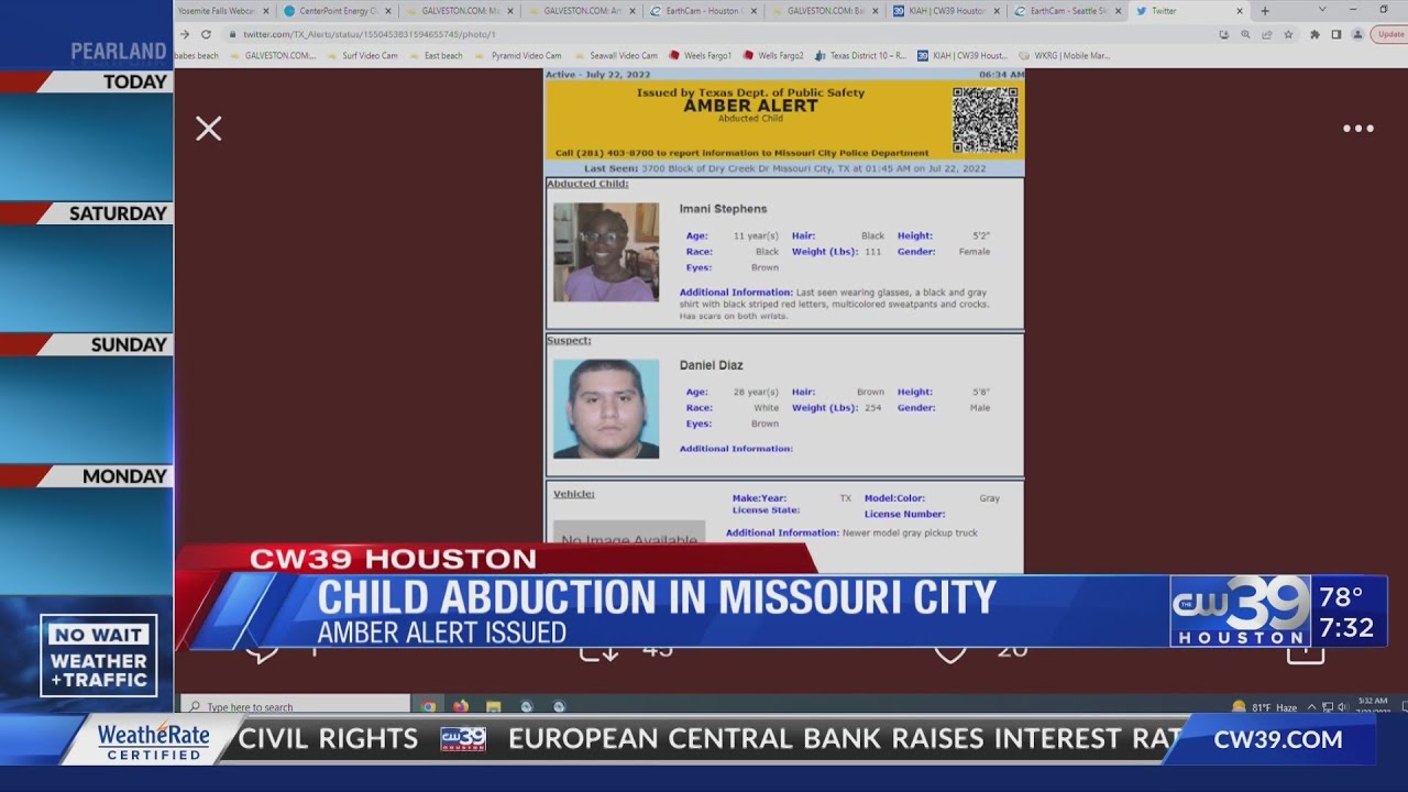 BREAKING NEWS - Amber Alert for Missouri City 11-year-old - YouTube