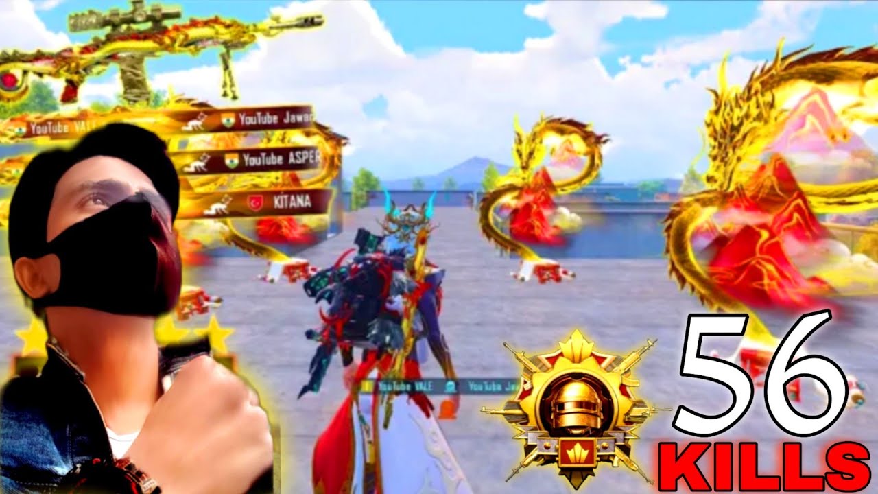 56KILLS!!😱 I PLAYED with FIRST LEVEL 8 DRAGON MK14 ON-HIT EFFECT😍 ...