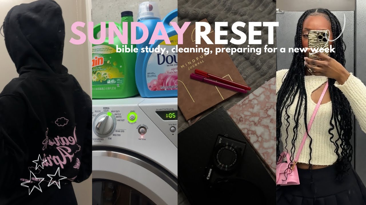 productive sunday reset💐| cleaning, bible study, errands, selfcare ...