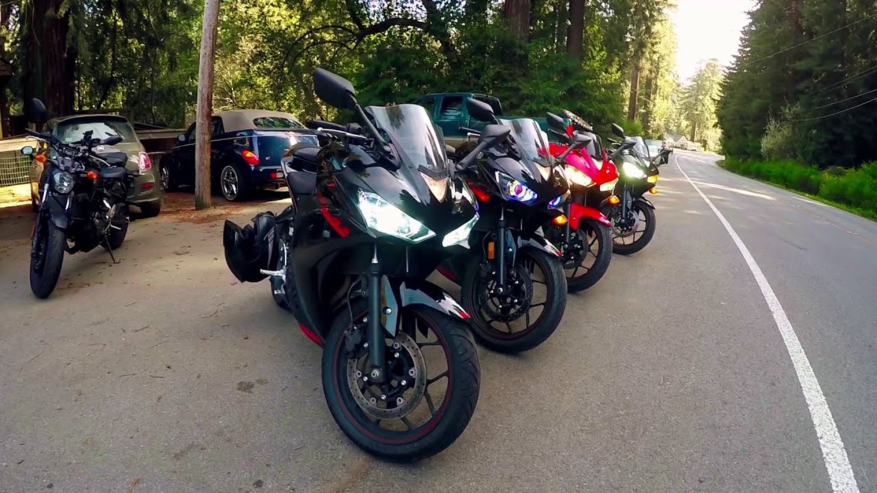 Nor-Cal YZF-R3 Riders - First Meetup - Yamaha R3 Raven - YouTube
