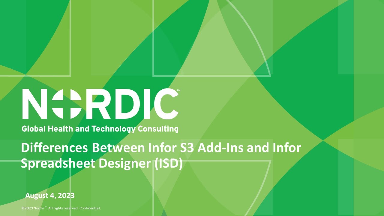 Nordic INFORmative Friday: Differences Between Infor S3 MS Add Ins and ...