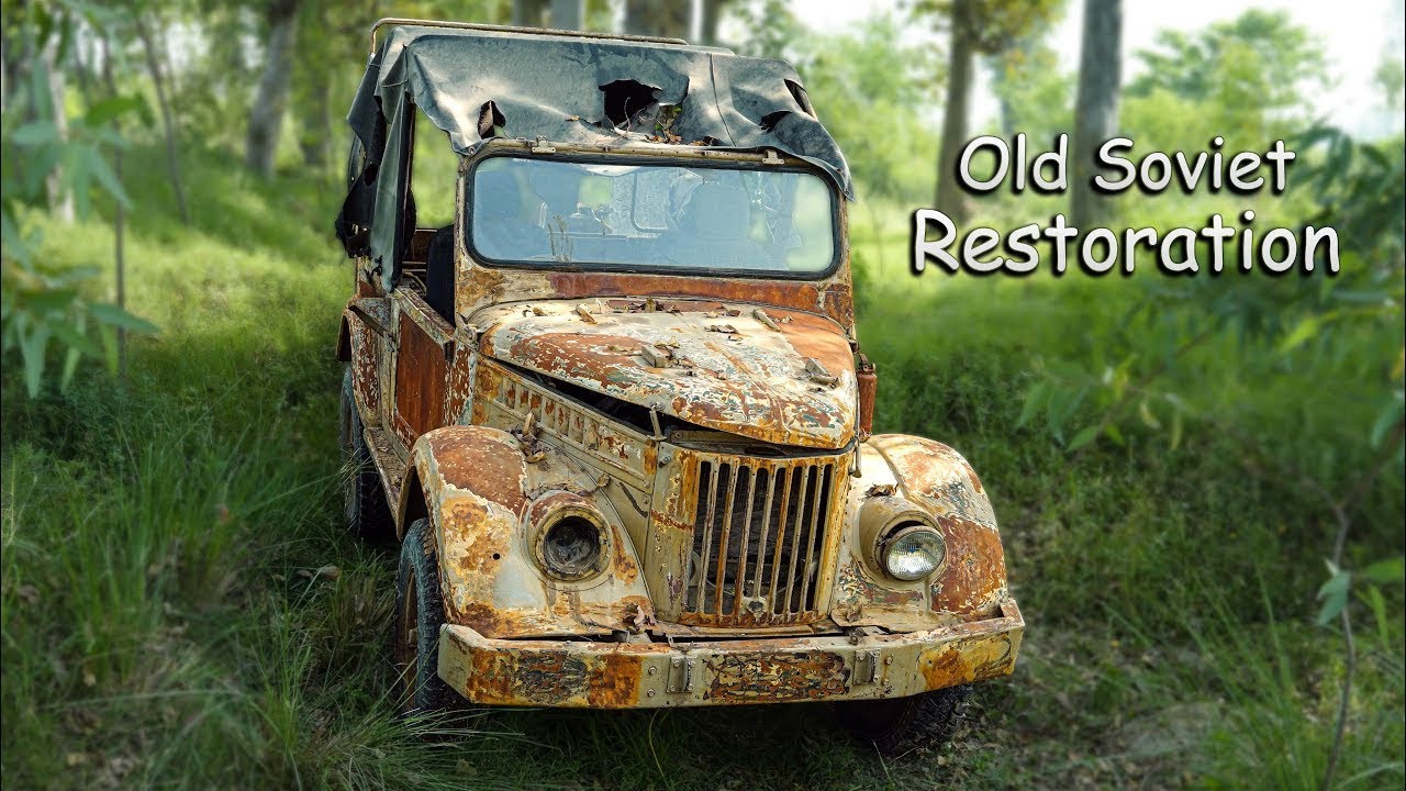 Old Soviet Gaz-69 Restoration - Full HardTop Working Part 03 - YouTube