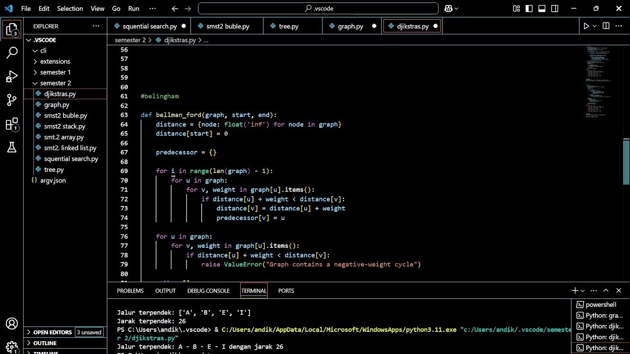 Algoritma Dijkstra dan Algoritma Bellman-Ford - YouTube