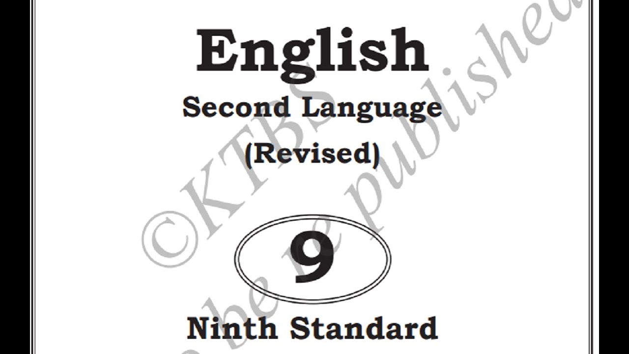 9th standard second language English text book pdf - YouTube