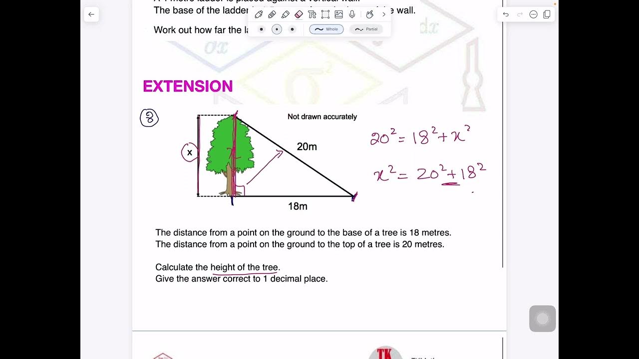 TKMaths Yr 7 and Yr 8 Pythagoras theorem extension video 2 - YouTube