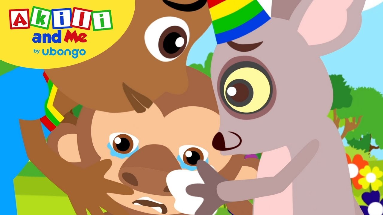 Monkey is Crying 😭| Learn Emotions with Akili and Me | African Cartoons ...