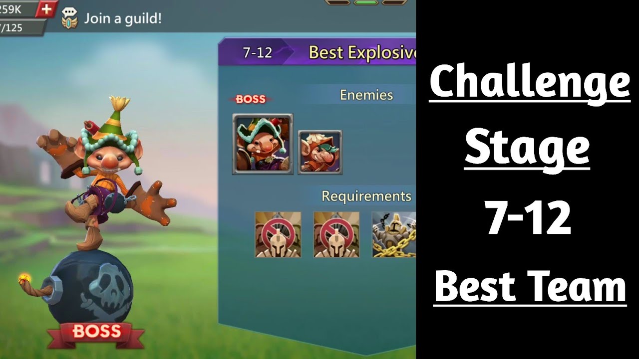 Lords mobile Challenge Stage 7-12 Best F2p Team - YouTube