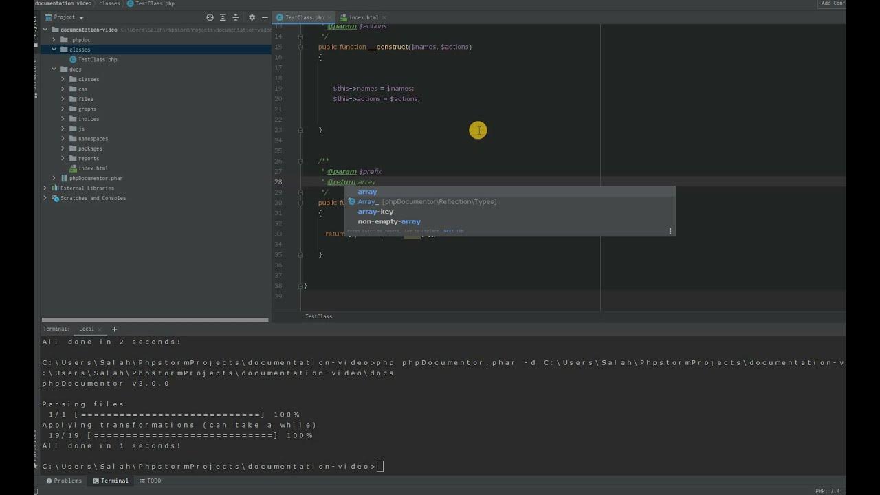 How to use PhpDocumentor in very easy steps ( Arabic) - YouTube