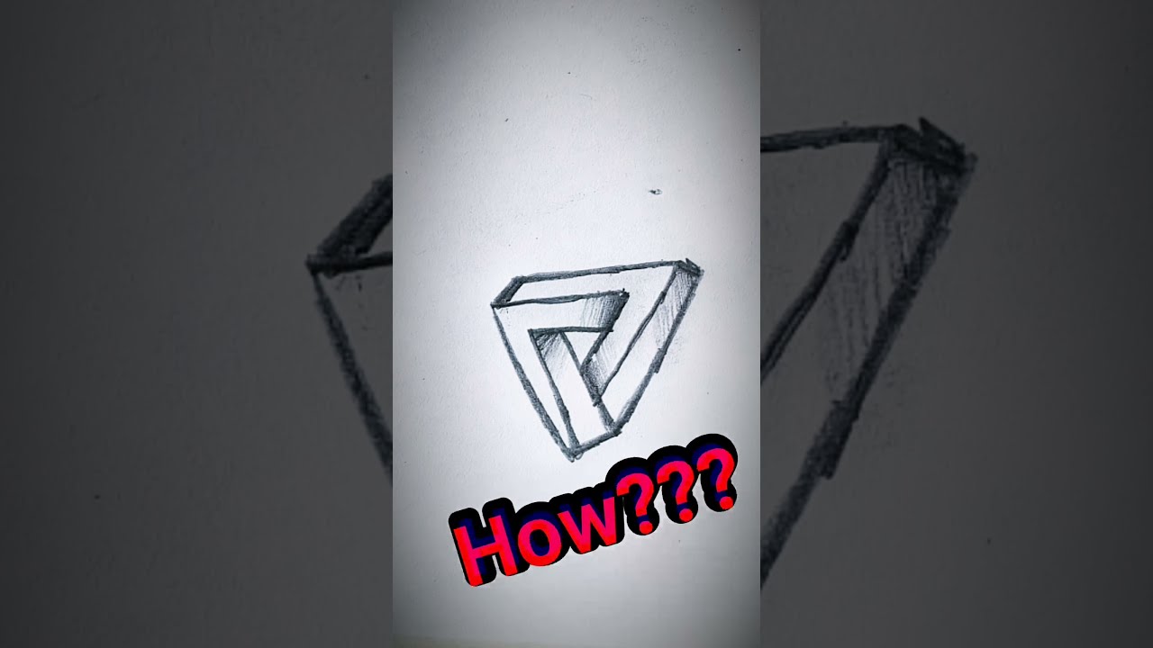 Infinite triangle 3d illusion how? We draw step by step. #Shorts - YouTube