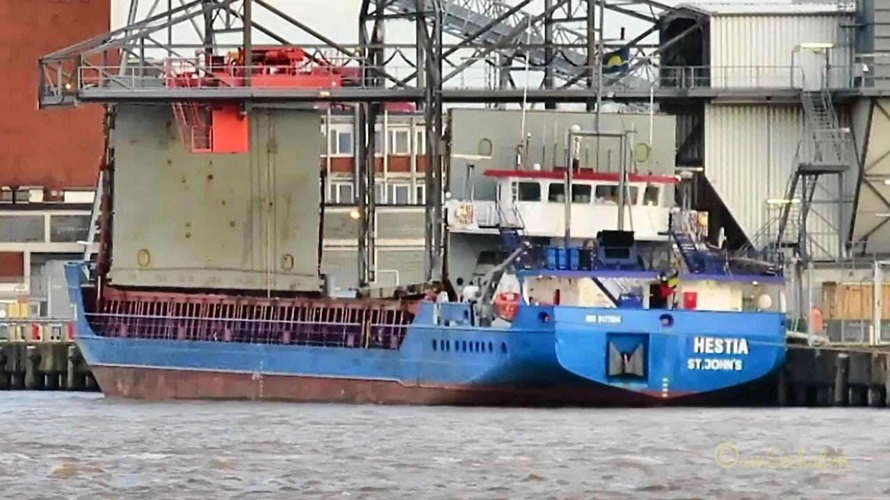 coaster HESTIA V2AS5 IMO 9177894 Emden cargo ship merchant vessel KüMo ...