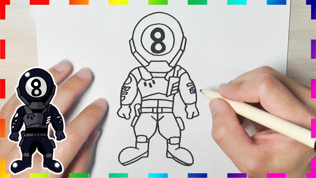 8-Ball | How to draw Fortnite - YouTube