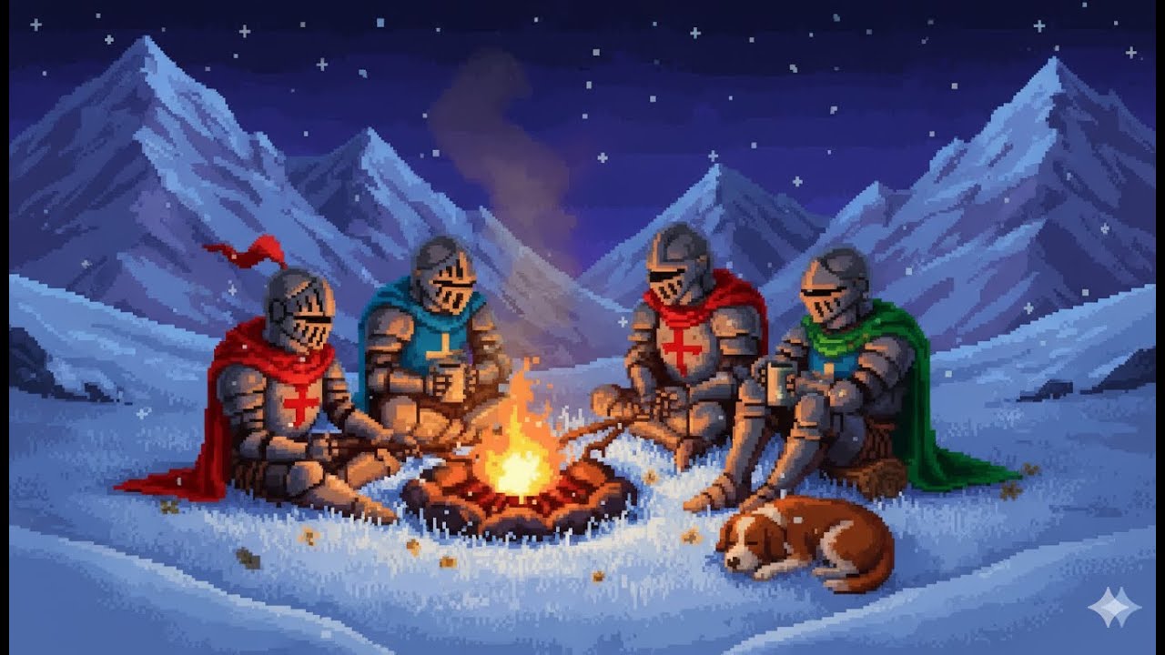 Medieval Knights by the Fire 🔥 | Relaxing Fantasy Music for Sleep ...