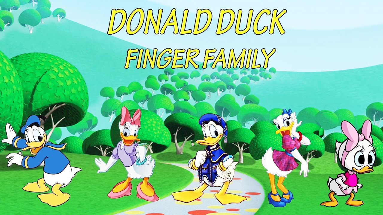 Donald Duck Finger Family | Cartoon Nursery Rhymes & Songs For Children ...