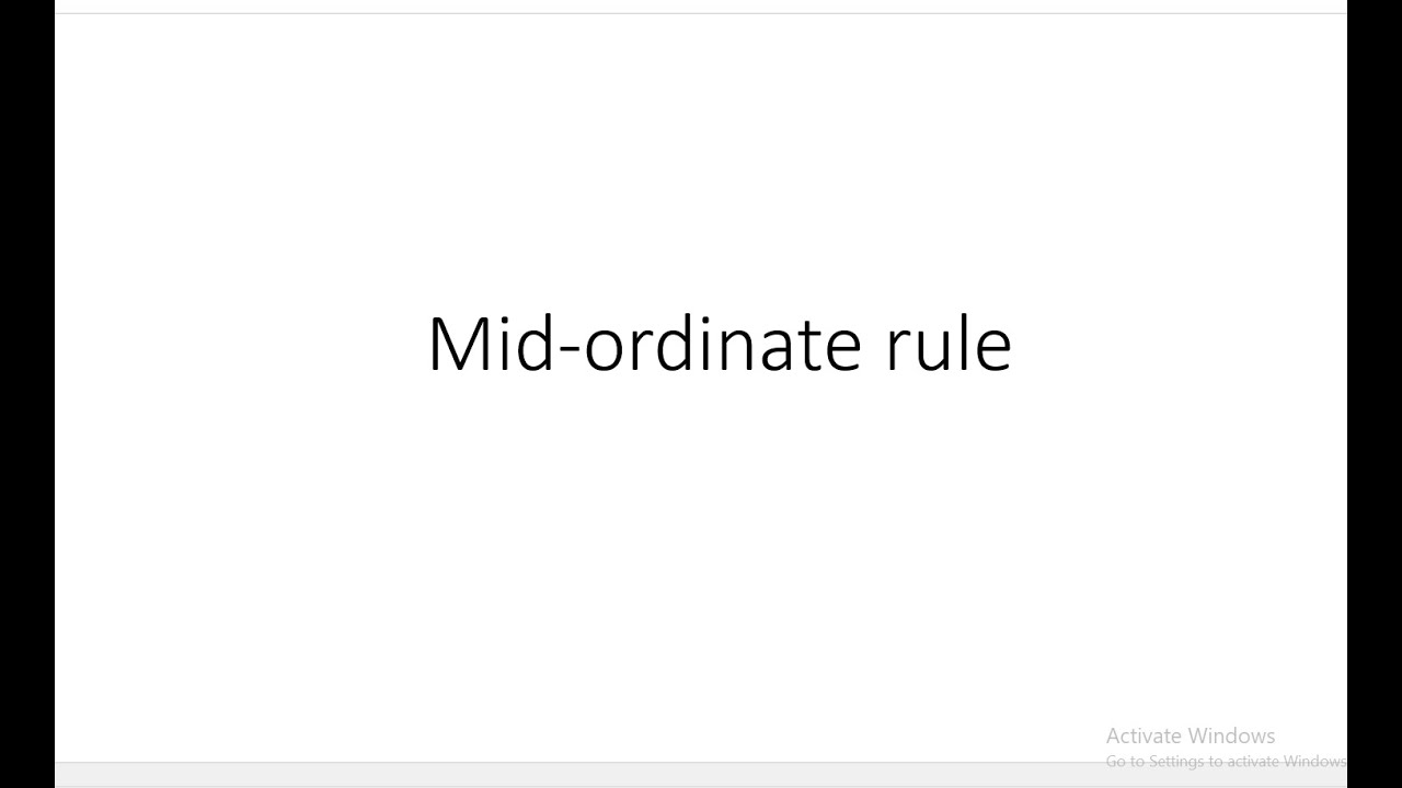 MID-ORDINATE RULE / AREA CALCULATION - YouTube