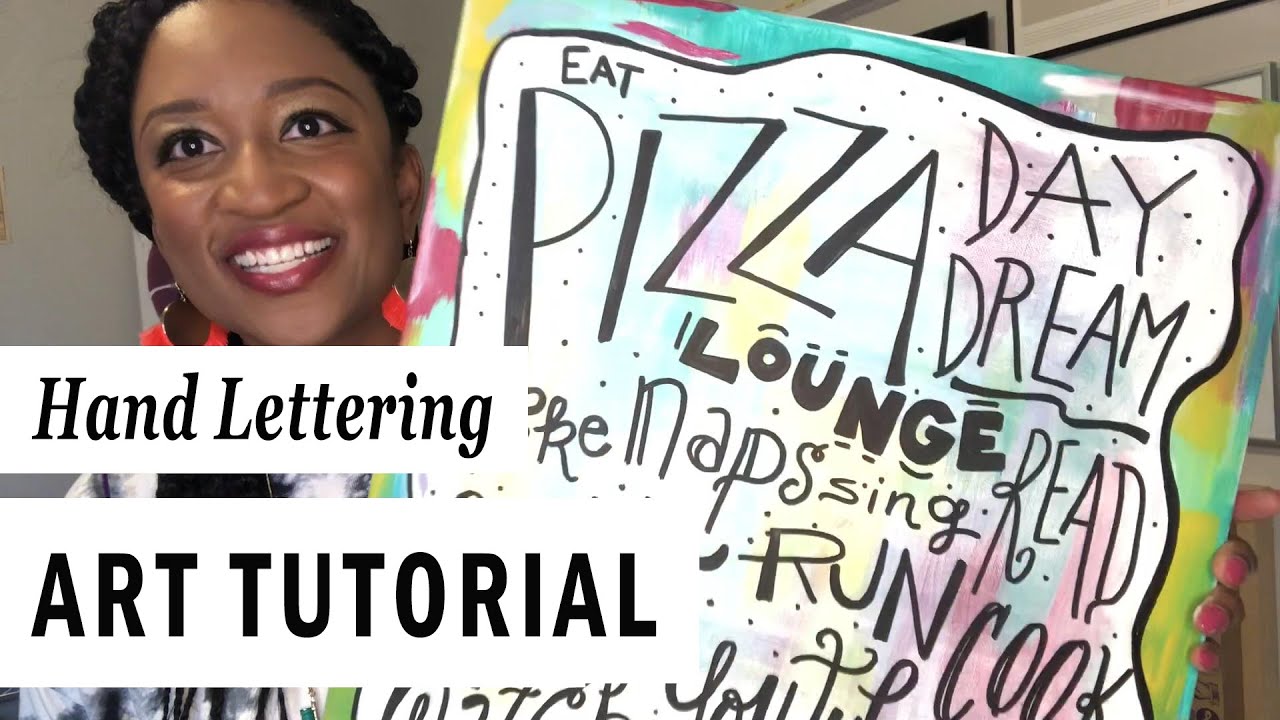 Hand-Lettered Painting Art Tutorial! Get Creative With Letter Décor ...