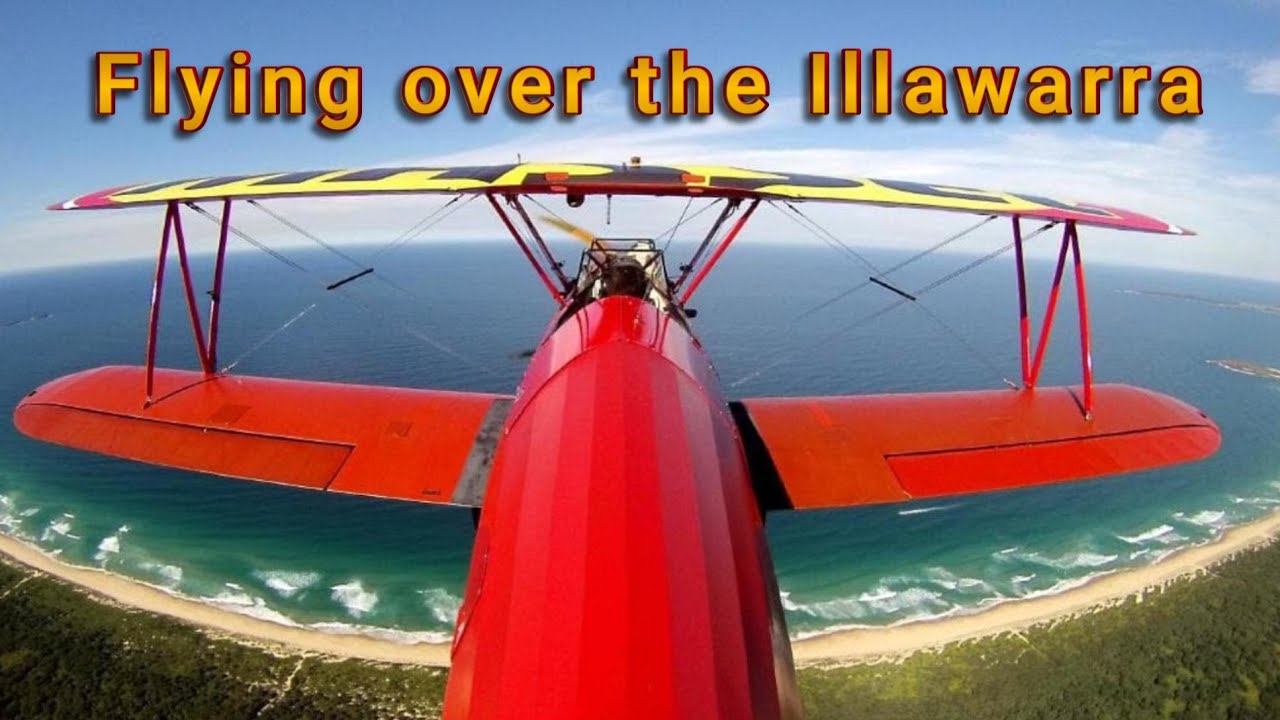 Flying a Biplane over the Illawarra South Coast. - YouTube