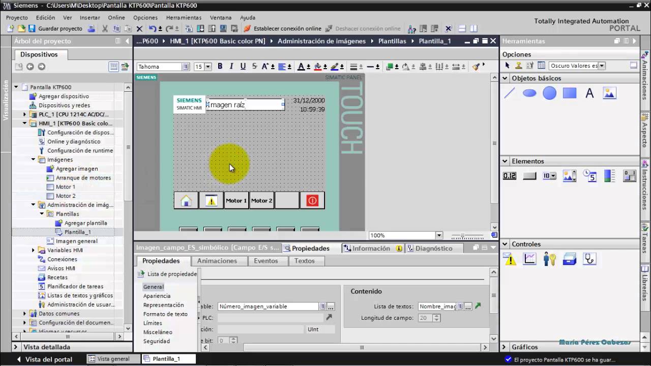 WinCC TIA PORTAL 3/12: Imagenes agregar y navegar (WinCC Basic) - YouTube