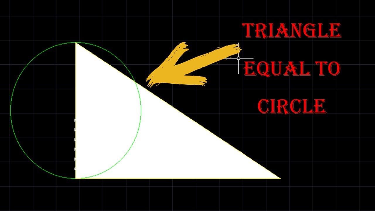 How to draw a triangle equal in area to circle - YouTube