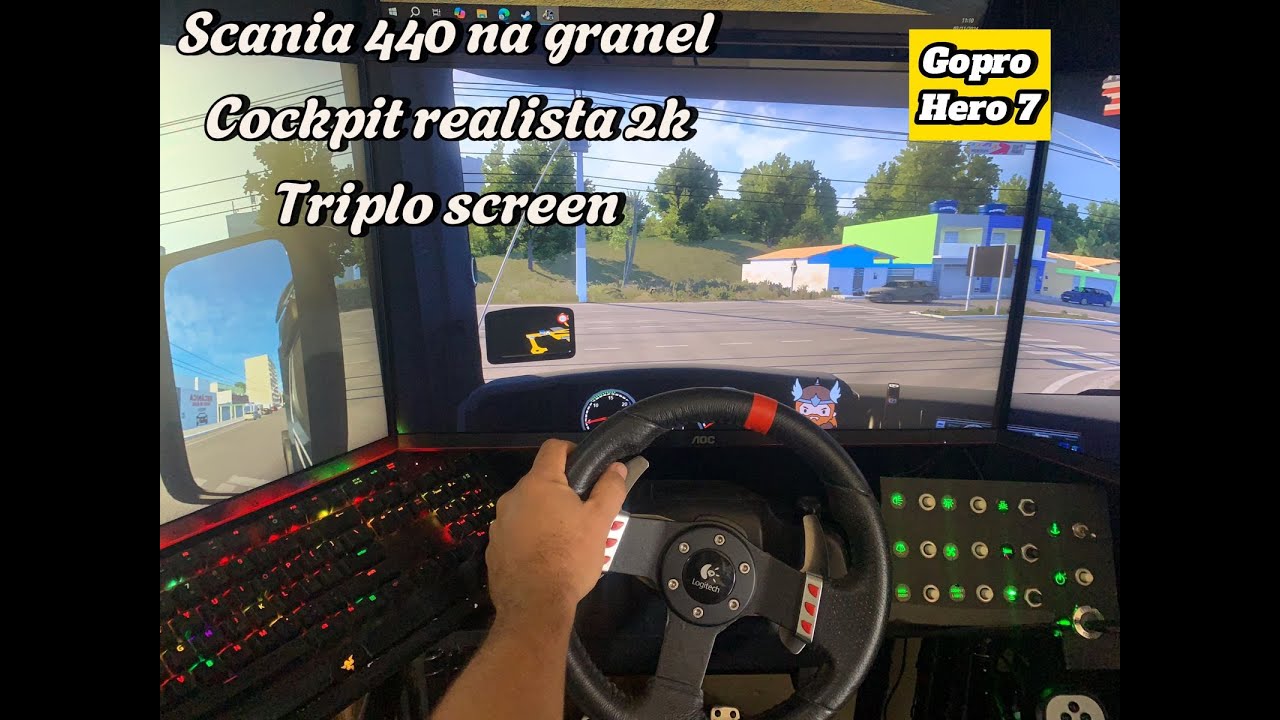 🔴 ETS 2 SCANIA 440 POV - TRIPLE SCREEN COCKPIT REALISTA GOPRO 🔴 - YouTube