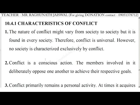 Characteristics of conflict | characteristic of conflict | feature of ...