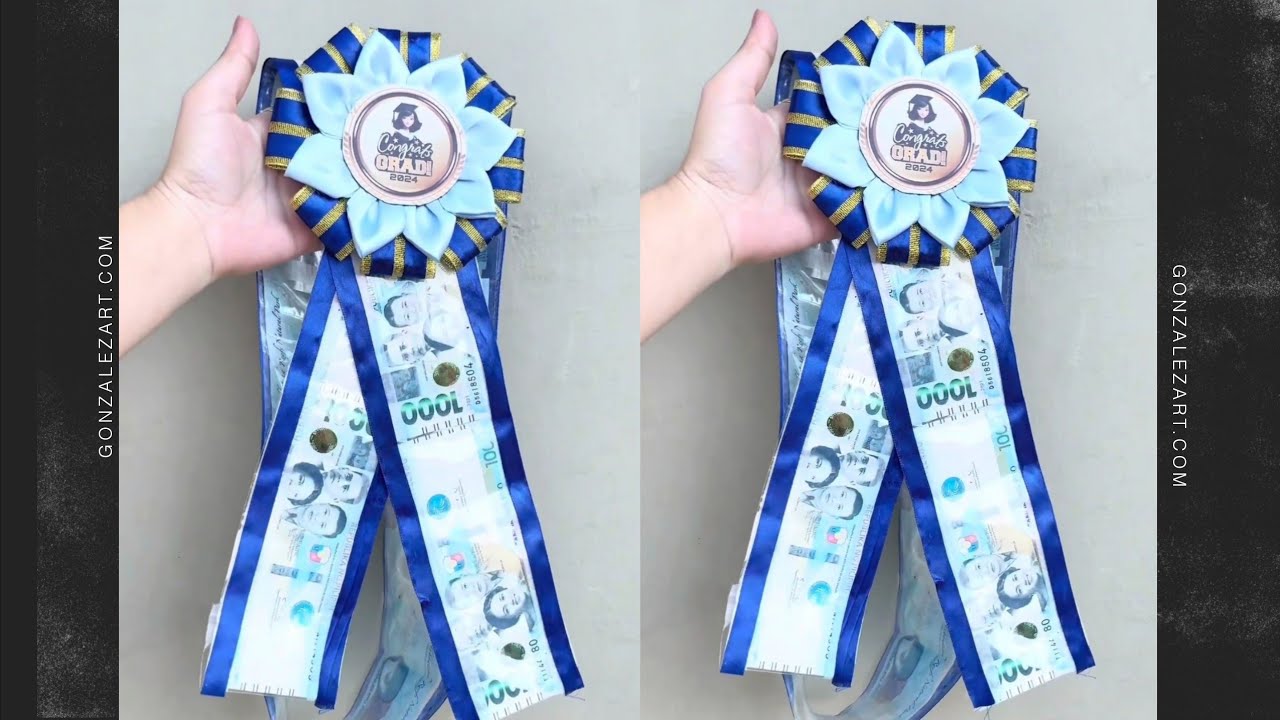 How to make money garland for graduation - YouTube