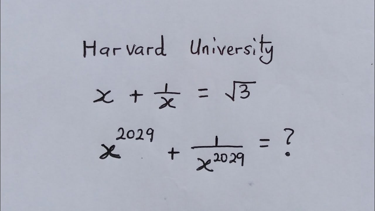 Harvard University 🎓 Entrance Exam | Can you solve ? - YouTube