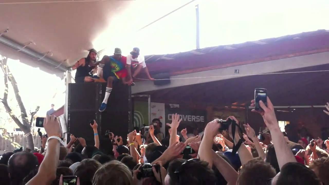 Odd Future @ Thrasher Party SXSW - Tyler Speaker Jump - YouTube