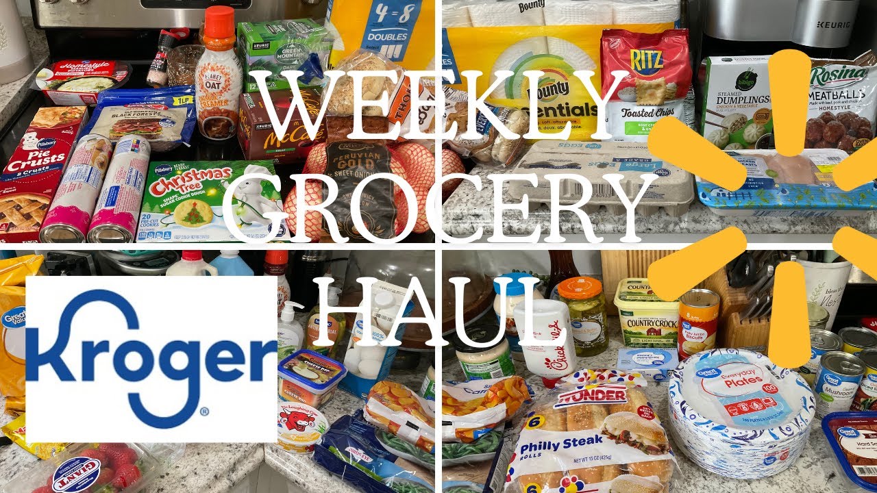 *NEW* Weekly Walmart and Kroger Grocery Haul| Plus Meal Plan - YouTube