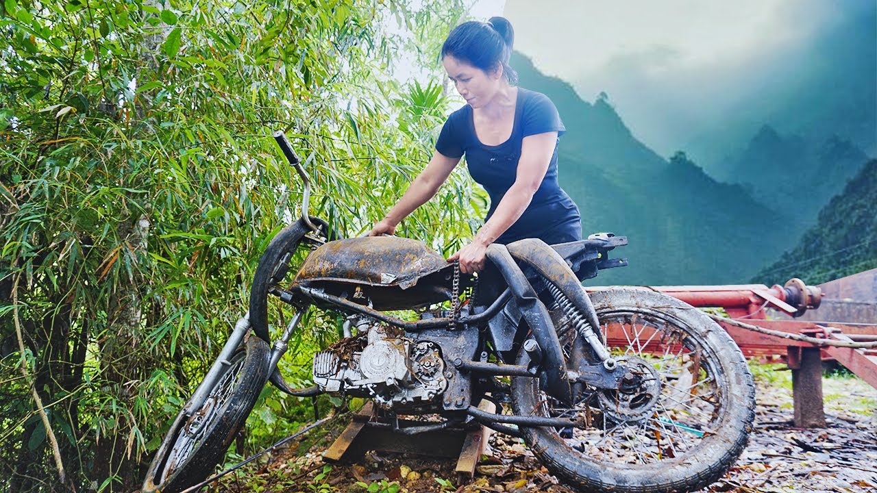 Full Video Rebuild All Motorcycle by Mechanic Girl, Genius Girl Repair ...