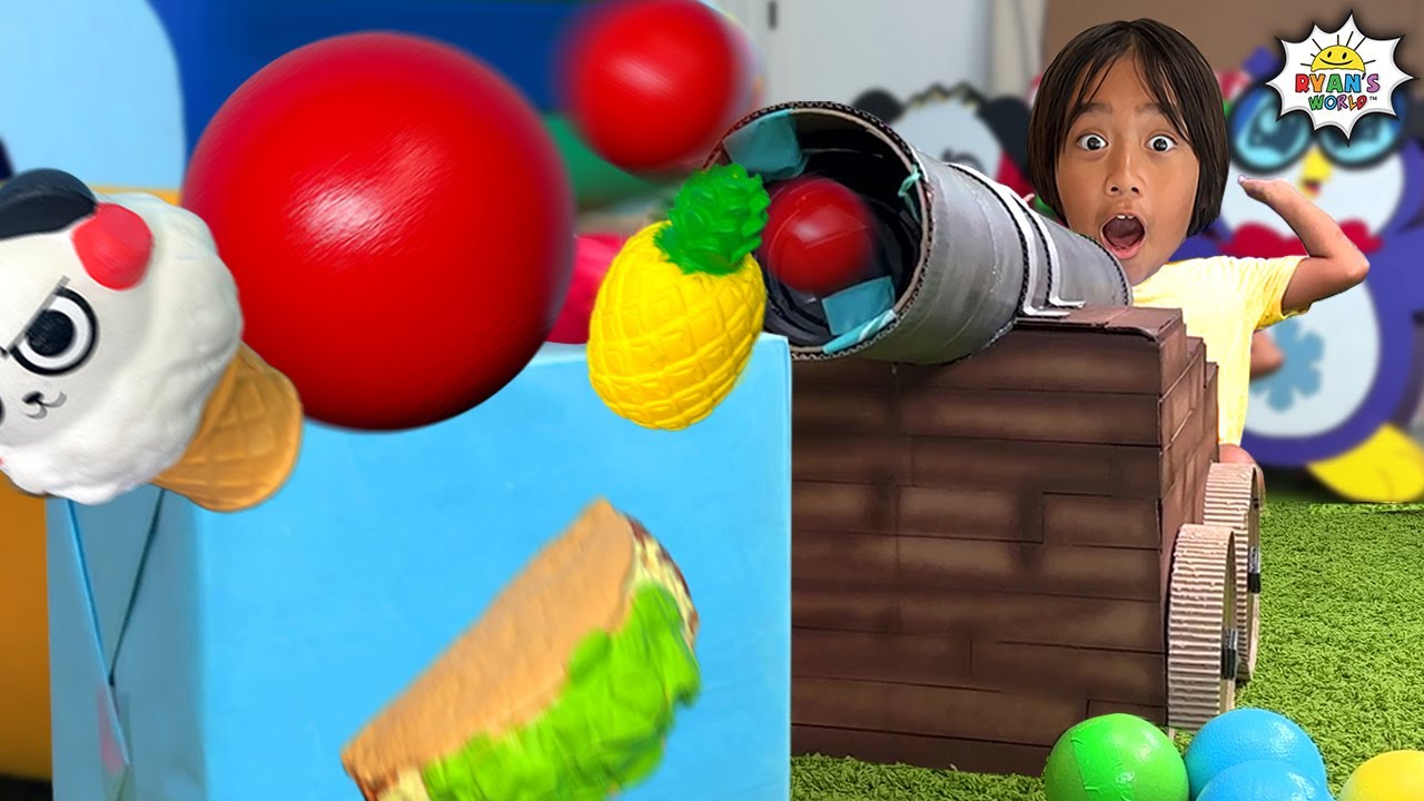 How to make DIY Ball Cannon from cardboard! - YouTube
