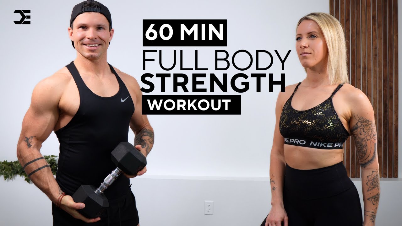 1 Hour Strong - FULL BODY DUMBBELL WORKOUT | Muscle Building & Strength ...
