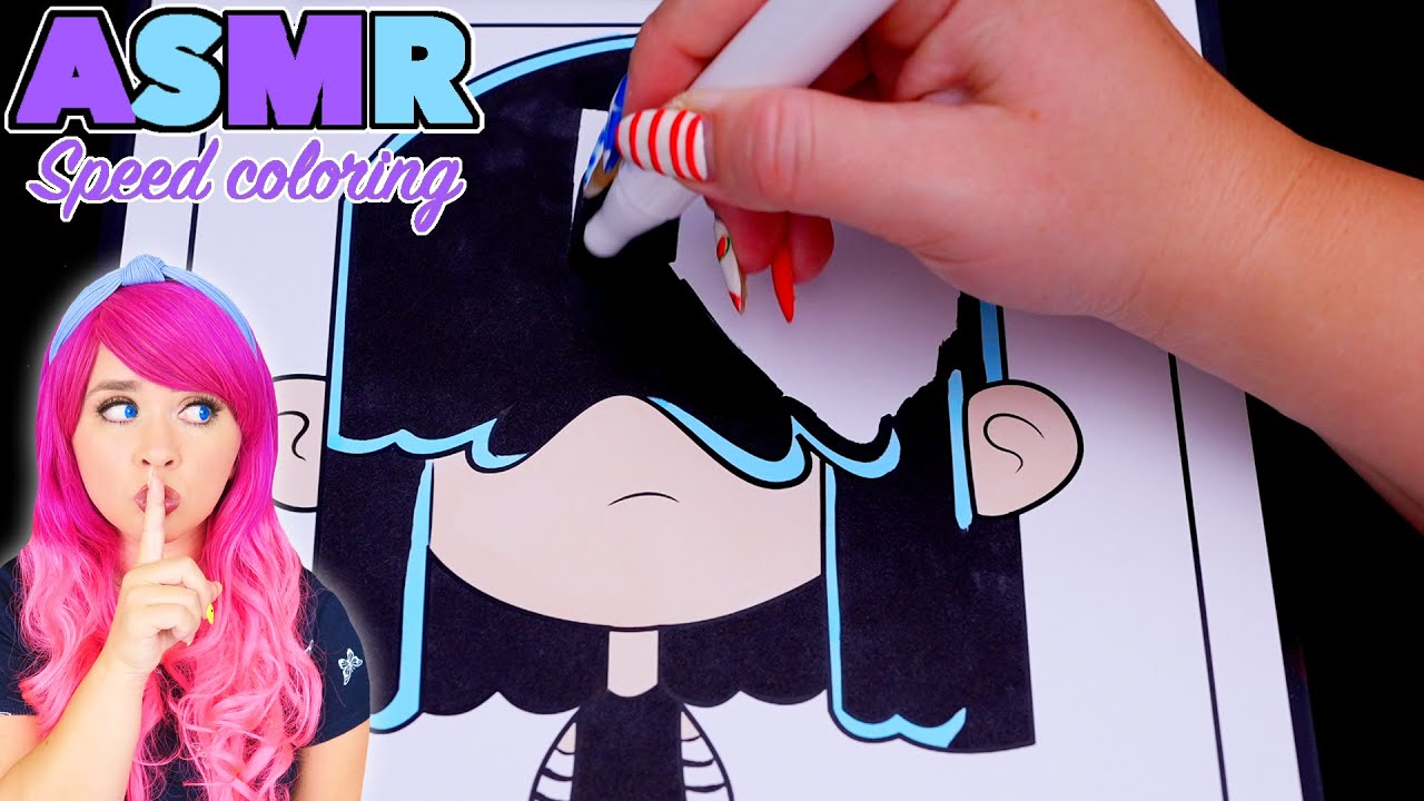 ASMR Speed Coloring Lucy Loud - The Loud House (ASMR Coloring Sounds ...