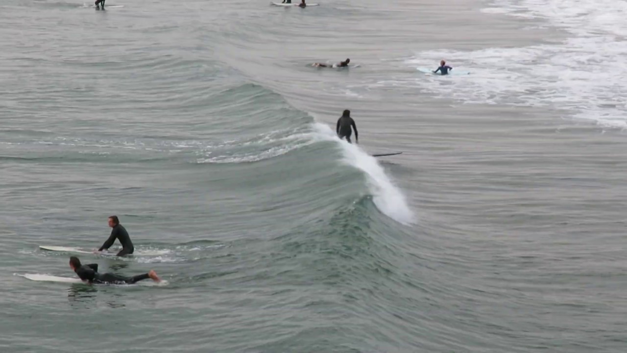 Surfing off the jetty - Newport Beach, California - YouTube