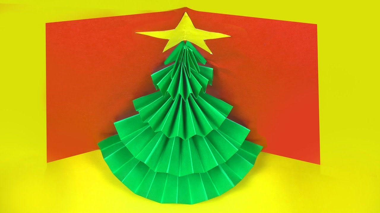 DIY CHRISTMAS TREE POP UP CARD | HOW TO MAKE VERY EASY CHRISTMAS POP UP ...