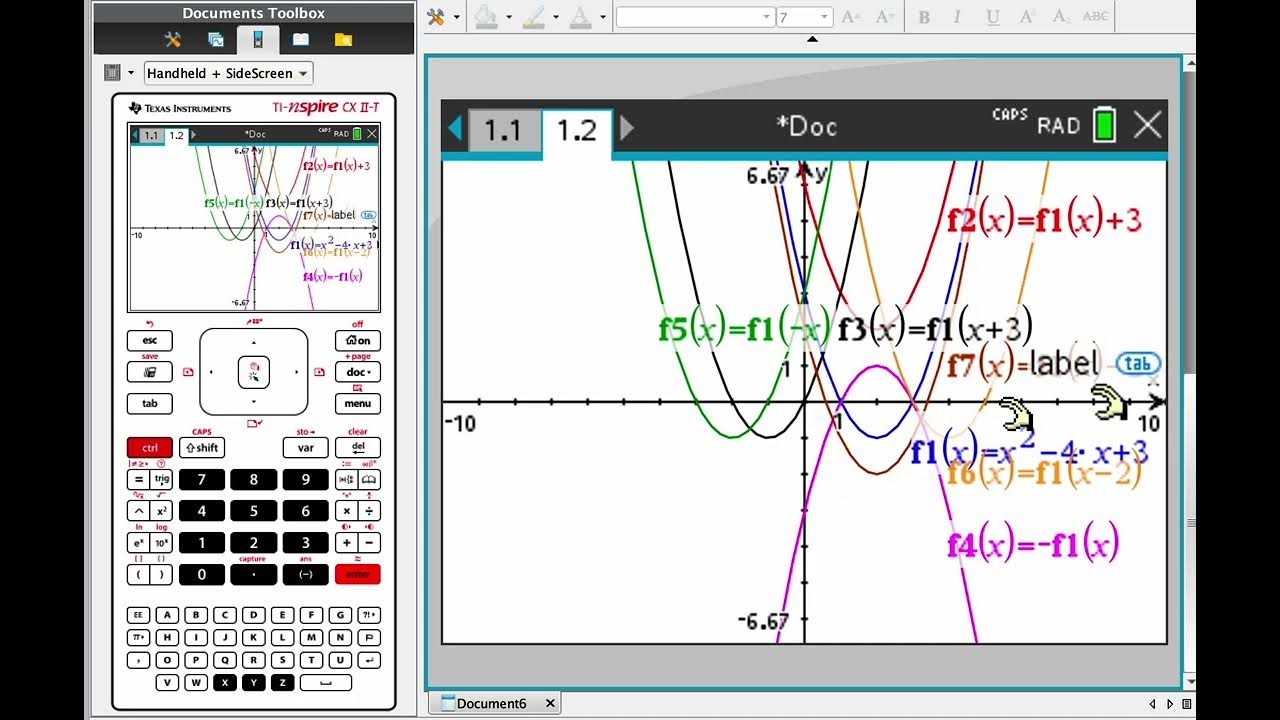 TI Nspire Graphing Task 9 - Transformations P2 - YouTube